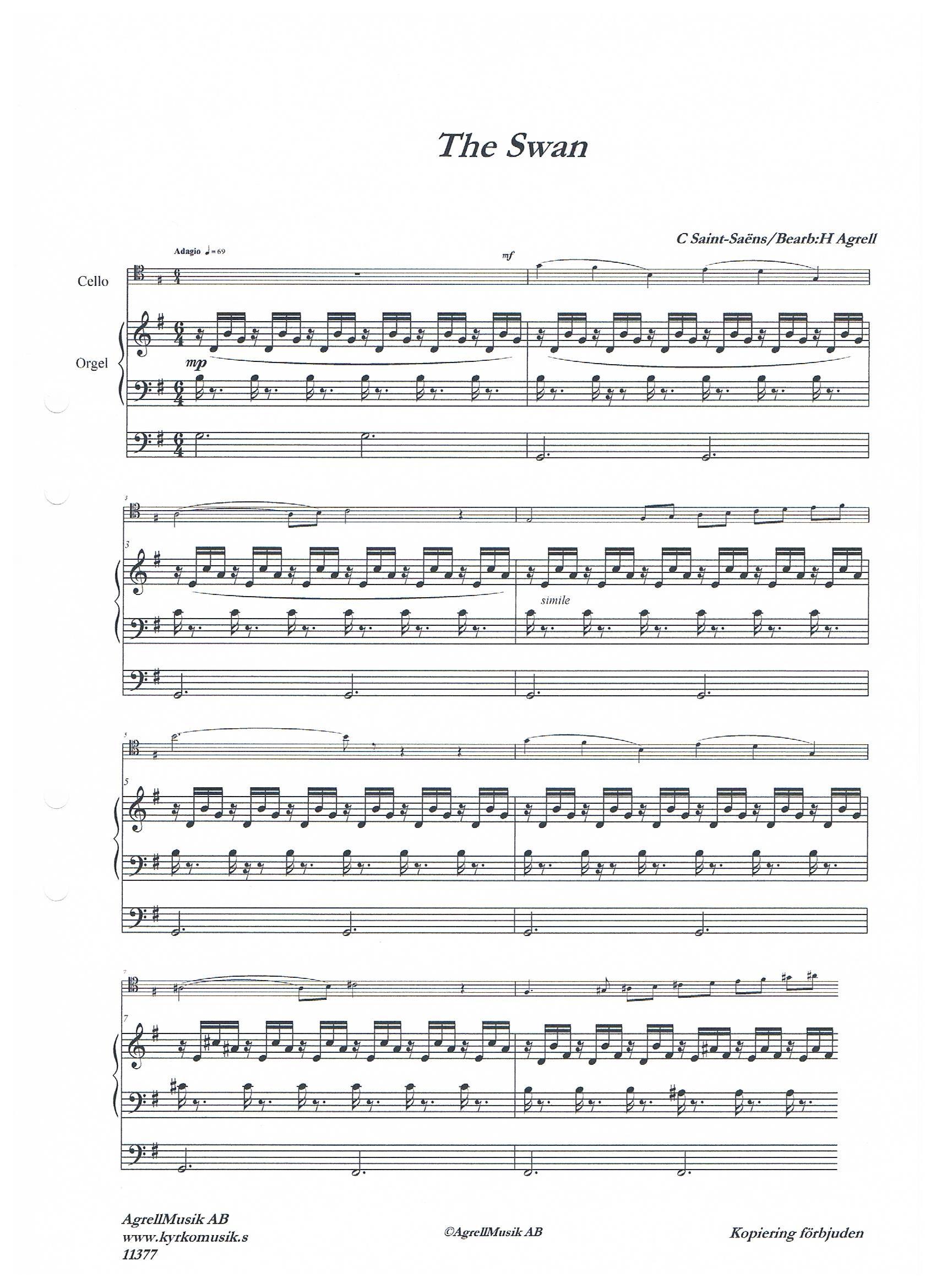The Swan / Svanen / C Saint-Saëns